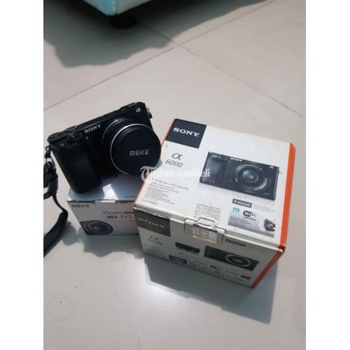 Kamera Sony A6000 + Lensa fix Meike 35mm Bekas Like New Fullset di ...