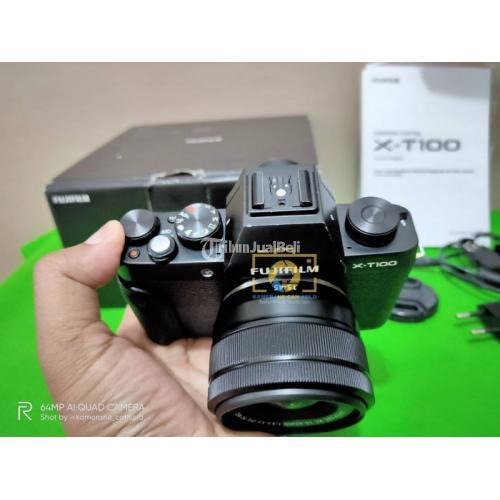 Kamera Mirrorless Fujifilm XT100 Kit Black Second Fullset Normal di ...