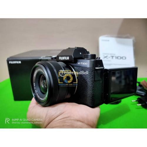 Kamera Mirrorless Fujifilm XT100 Kit Black Second Fullset Normal di ...