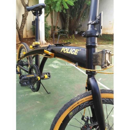 Sepeda Lipat Element Police Milan Special Edition 20 Inch 8 Speed Black ...
