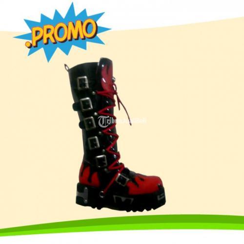 Sepatu Rock Boots Selutut Homemade Bahan Kulit England Bisa Request ...