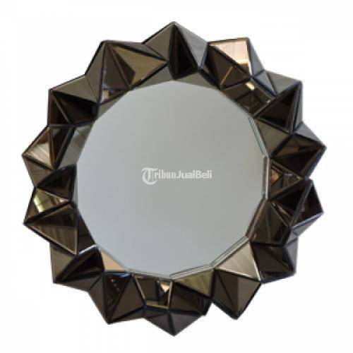 Cermin Wall Deco Round Diamond Brown Kaca 5 Mm Tinggi 11 Cm Diameter 45 ...