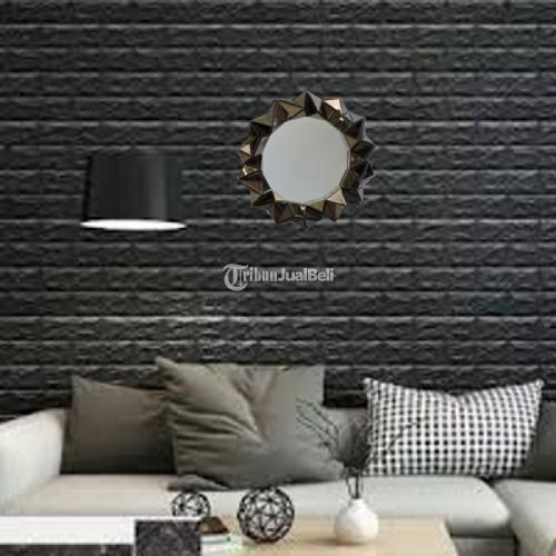 Cermin Wall Deco Round Diamond Brown Kaca 5 Mm Tinggi 11 Cm Diameter 45 ...