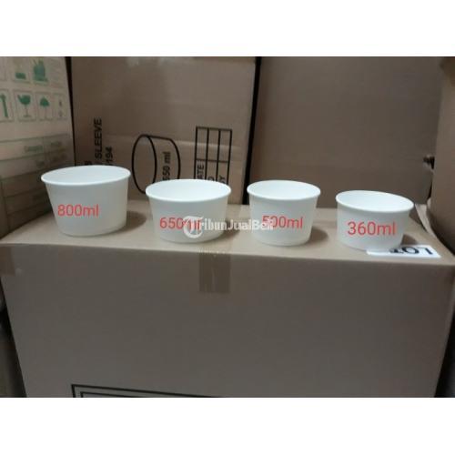 Sablon Paper Bowl 800 ml 1 Warna Bisa Custom Desain Minimal order 1000 ...