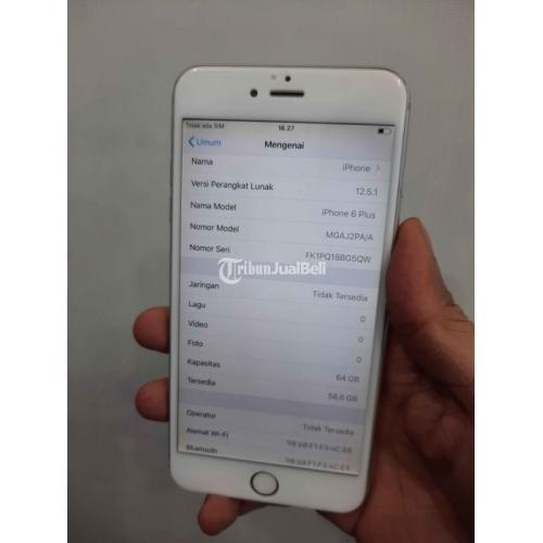 HP iPhone 6 Plus 64Gb Fullset Silver Bekas Fungsi Normal Mulus di ...