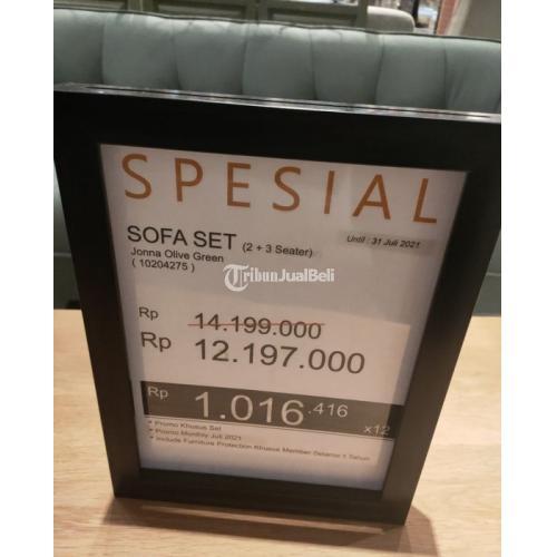 Sofa Jonna Olive Green 3+2 Seater Baru Bisa Cicilan di Bekasi - Tribun ...