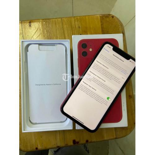HP Apple iPhone 11 64G Red Lengkap Mulus Bekas Like New di Bogor - Tribun JualBeli