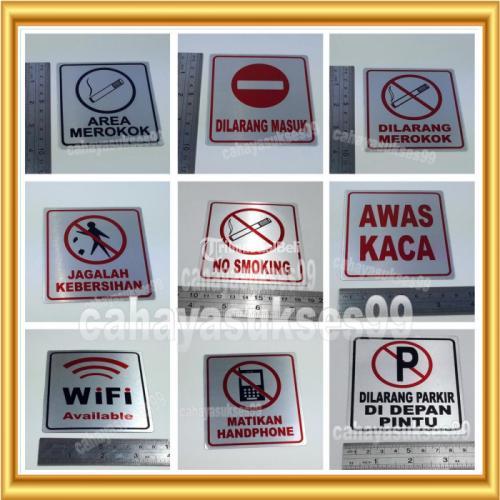 Sticker Plat Anodizing Safety Sign Alumunium Printing Tanda Larangan di ...
