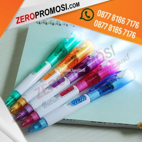 Pulpen Senter LED Lampu Murah Souvenir Custom Logo di Tangerang ...