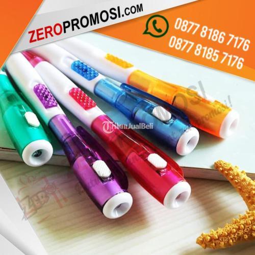 Pulpen Senter LED Lampu Murah Souvenir Custom Logo di Tangerang ...