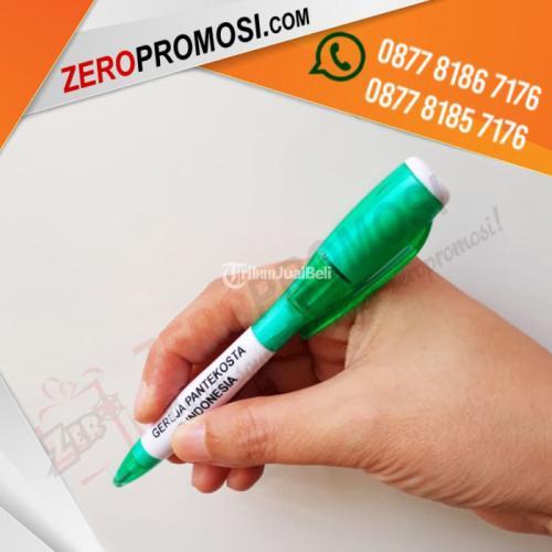 Souvenir Pulpen Senter Natal Custom Tulisan di Tangerang - Tribun JualBeli