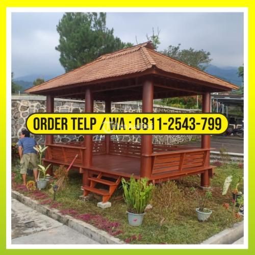 Gazebo Kayu Minimalis 2x4 Meter Mushola Dinding Kaca di Kuningan ...