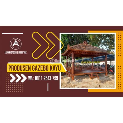 Gazebo Kayu 2x4 Meter Mushola Dinding Kaca | Alfahri Furniture di ...