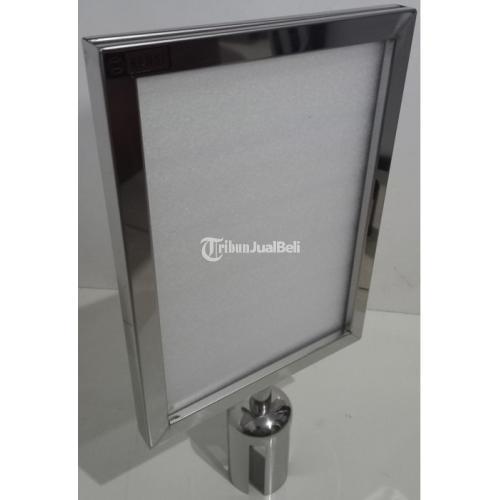 Sign Frame Potrait Landscape Signage, Poster Papan Tiang Antrian Iklan ...