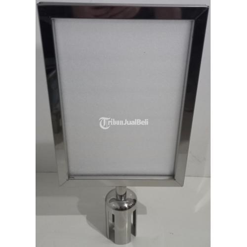Sign Frame Potrait Landscape Signage, Poster Papan Tiang Antrian Iklan ...