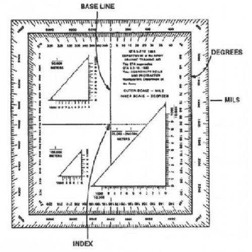 Douglas Protractor Navigasi Penggaris Protrector Alat bantu Pemetaan ...