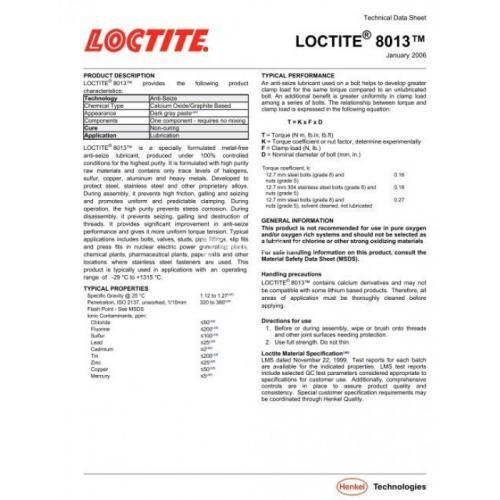 Loctite N7000 high purity anti seize 51270,locteti lb8013 drat ulir mur ...