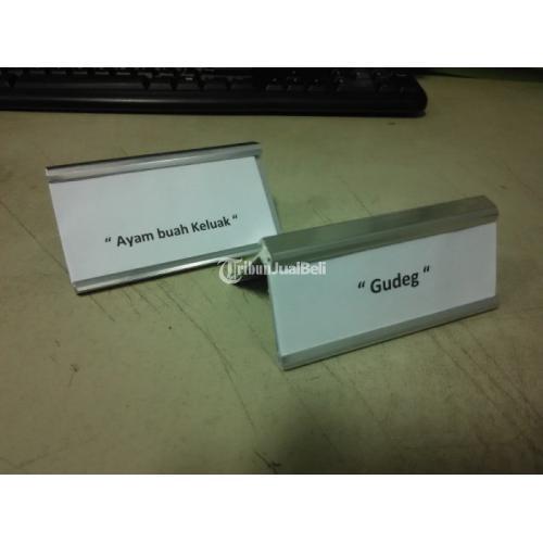 Display nama makanan aluminium di Food tag - Tribun JualBeli