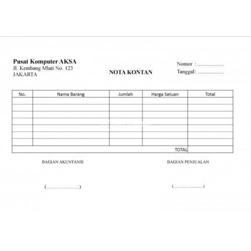 Cetak Nota dan Kwitansi Melayani ke seluruh Kota di Indonesia - Tribun ...