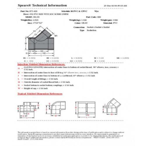 Tee pvc red wye socket sch80 ansi 150 spears,Tie pipa di Jakarta Pusat ...