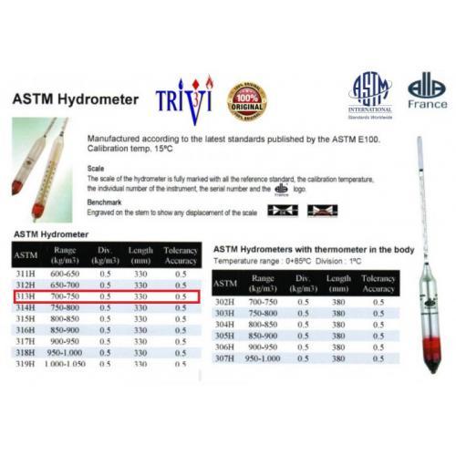 ASTM hydrometer allafrance 700di750,glass ukur 1liter duran set density ...