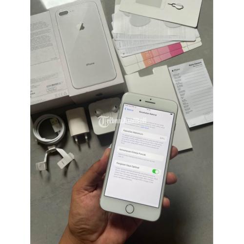 HP iPhone 8 Plus 64GB Ex iBox Silver Fullset Mulus No Minus di Surabaya ...