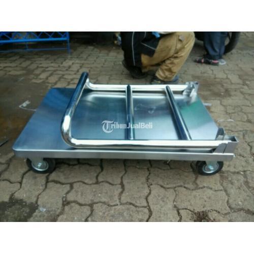 Trolley Barang Load Trolley Besi Permanent Bahan Stainless Steel di ...