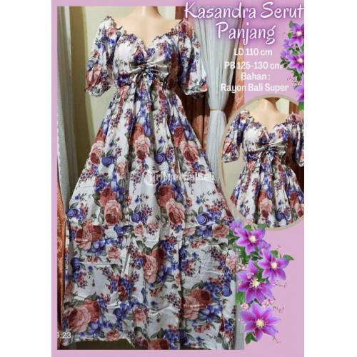 Dress Kasandra Serut Panajang Bahan Rayon Super Nyaman di Surabaya ... Dress Kasandra Serut Panajang Bahan Rayon Super Nyaman di Surabaya ...