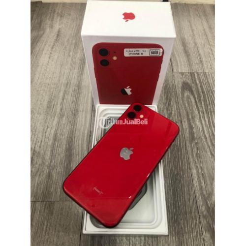 HP iPhone 11 64GB Merah Fullset Seken Bergaransi No Minus Siap Pakai di ...