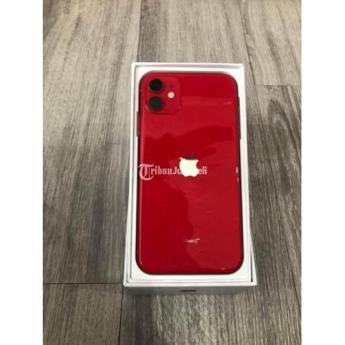 HP iPhone 11 64GB Merah Fullset Seken Bergaransi No Minus Siap Pakai di ...