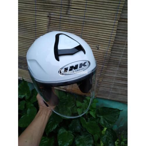 Helm INK Dynamic Solid White Size XL Bekas Mulus Visor Bening Busa Rapi ...