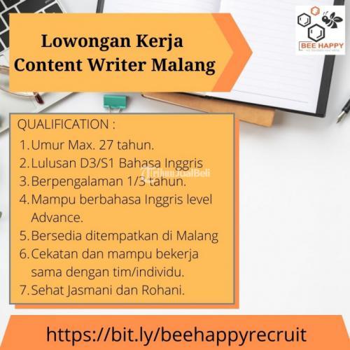 Lowongan Kerja Content Writer di Malang - Tribun JualBeli