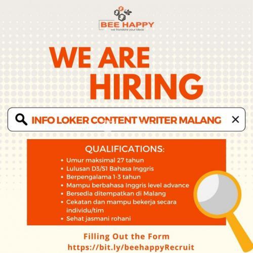 Lowongan Kerja Content Writer di Malang - Tribun JualBeli