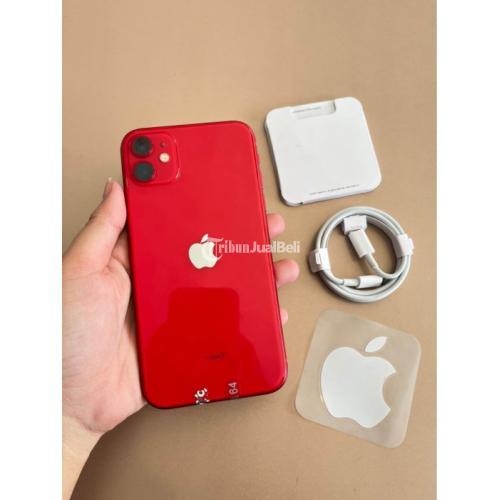 Hp iPhone 11 64 GB Bekas Warna Merah Fullset Bergaransi Siap Pakai di ...