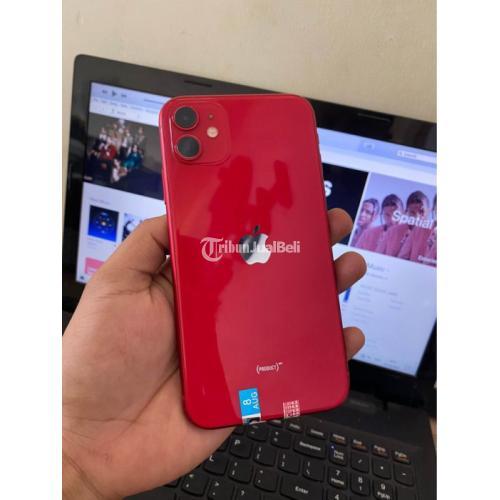 HP iPhone 11 64 GB Bekas Warna Merah Siap Pakai Fullset Normal di ...