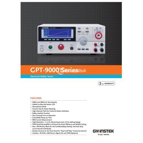 GW Instek GTPdi9904 AC/DC Withstanding Voltage/Insulation Resistance ...