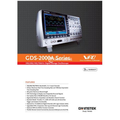 GW Instek GDSdi2072A 70MHz 2diChannel Digital Storage Oscilloscope di Tangerang Selatan - Tribun ...