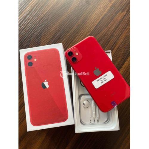HP iPhone 11 64GB Merah Seken Normal Siap Pakai di Jember - Tribun JualBeli