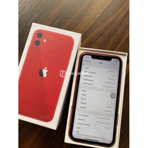 HP iPhone 11 64GB Merah Seken Normal Siap Pakai di Jember - Tribun JualBeli