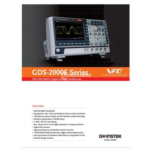 GW Instek GDSdi2072E 70MHz, 2diChannel Digital Storage Oscilloscope di ...