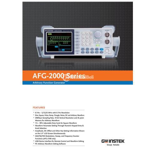 GW Instek AFGdi2125 25MHz Arbitrary Waveform Function Generator di Tangerang Selatan - Tribun ...