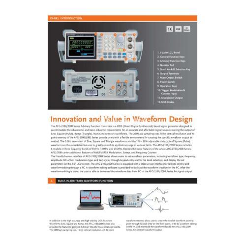 GW Instek AFGdi2125 25MHz Arbitrary Waveform Function Generator di ... GW Instek AFGdi2125 25MHz Arbitrary Waveform Function Generator di ...
