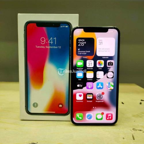 HP iPhone X 256GB Silver Seken Fullset Siap Pakai di Surakarta - Tribun ...