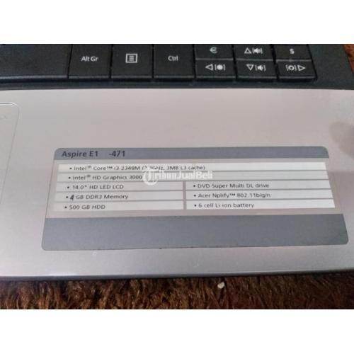 Laptop Acer Aspire E1di471 Ram 4 GB Bekas Siap Pakai Harga Terjangkau di Lumajang - Tribun JualBeli