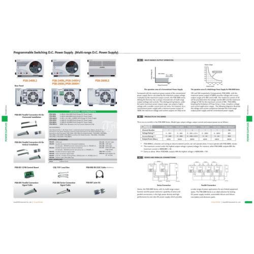GW Instek PSBdi2400H 0di800V/0di3A/400W MultidiRange DC Power Supply ...