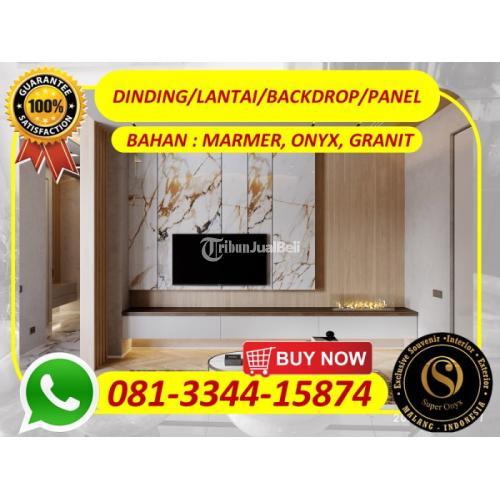 Custom Design Wallboard Dinding Marmer Lobby Kampus di Malang - Tribun ...