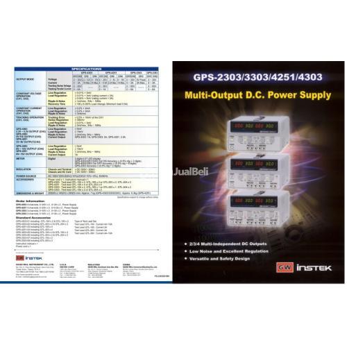 GW Instek GPSdi3303 Multiple Output Linear D.C. Power Supply di ...