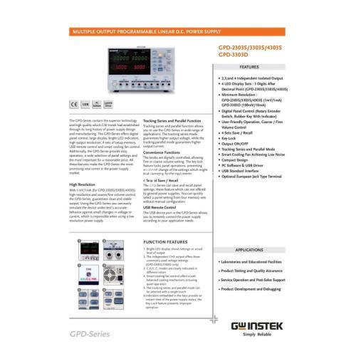 GW Instek GPDdi3303S 3diChannels, 195W Programmable Linear DC Power Supply di Tangerang Selatan ...