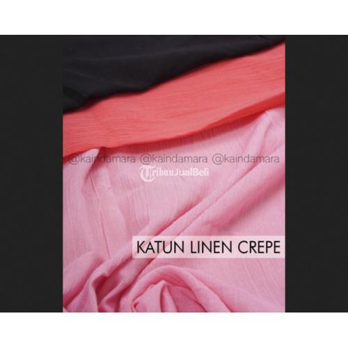 Kain Linen Katun Linen Crepe di C1 Pink di Bandung - Tribun JualBeli