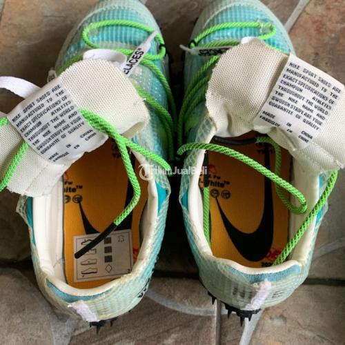 Sepatu Off White x Nike Waffle Racer Vivid Sky Size US 6.5 Women Second ...